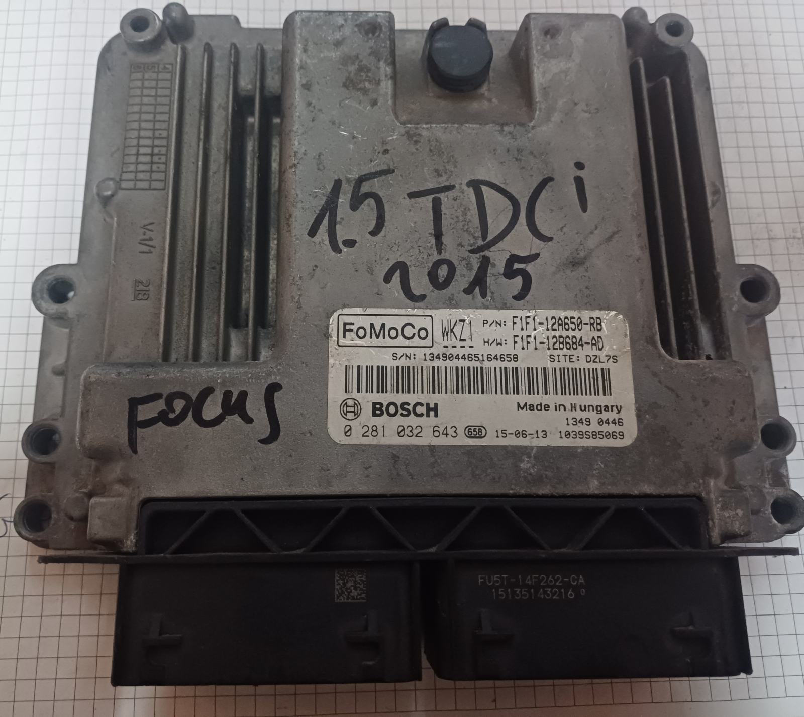 Ford 1.5 tdci procesor kompjutor ecu motora bosch 0281032643 DZL7S