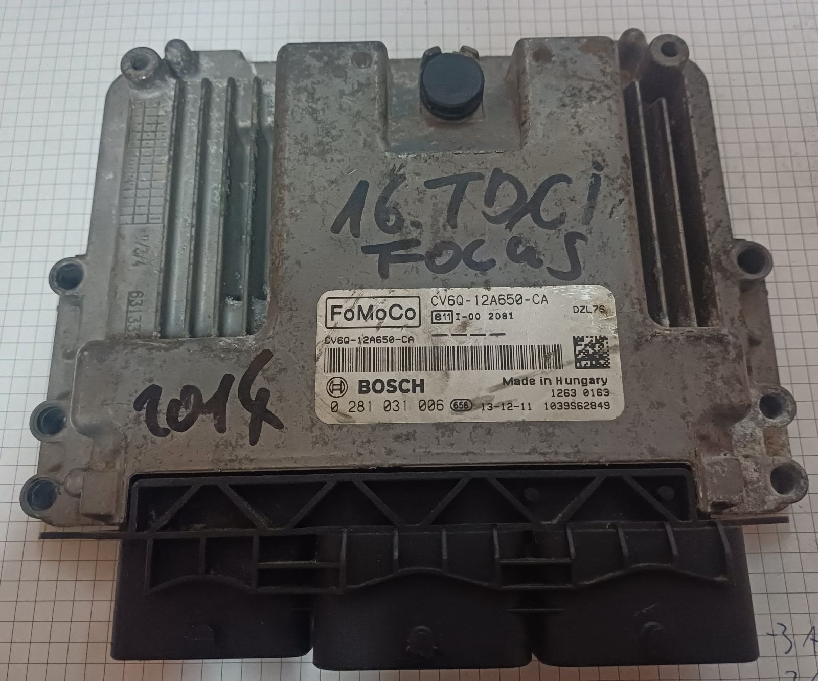 Ford 1.6 tdci procesor kompjutor ecu motora bosch 0281031006 DZL7S