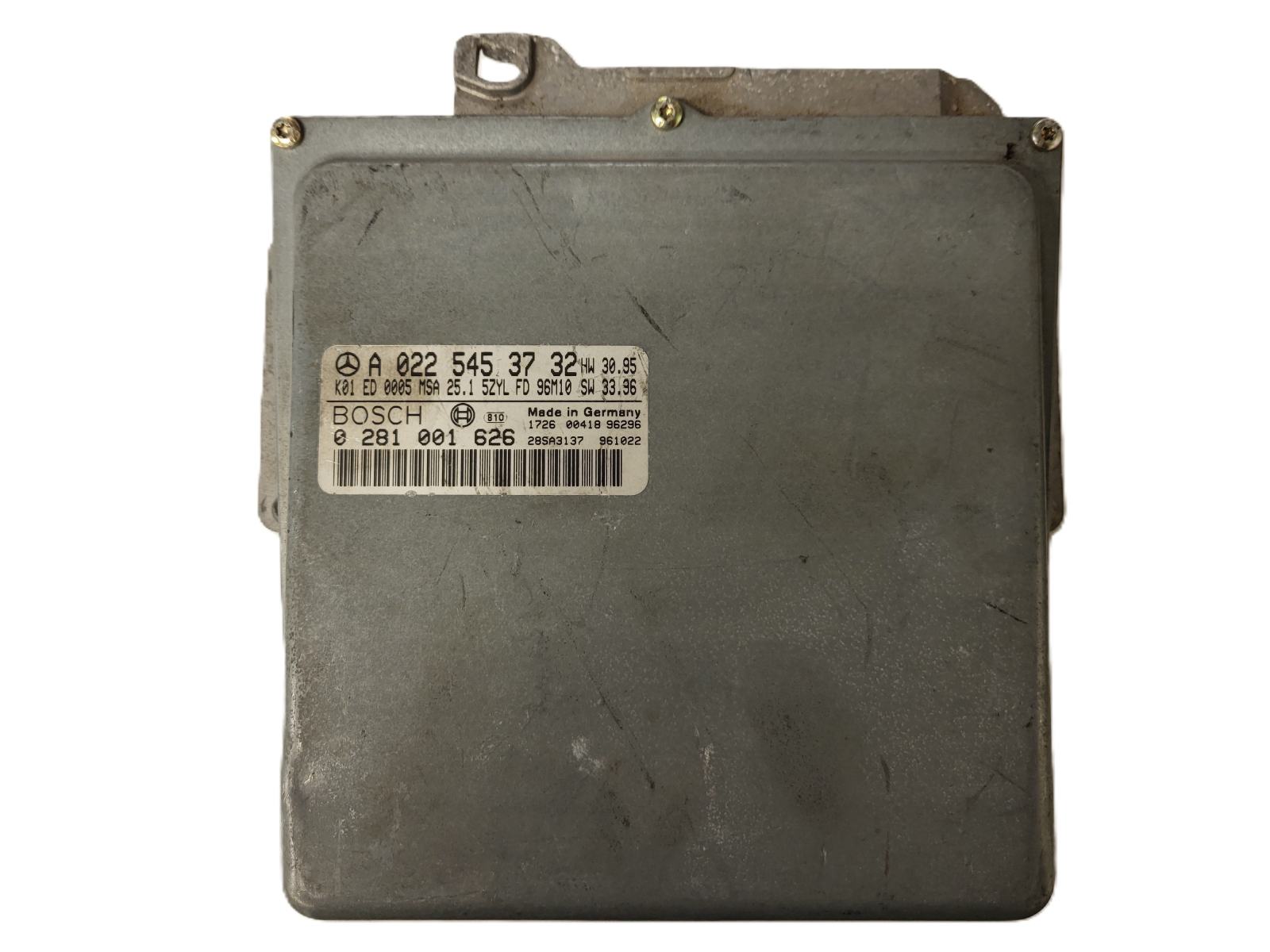 MERCEDES BENZ E W210 ECU / 0281001626 / A0225453732 / MSA 25.1 / 28SA3