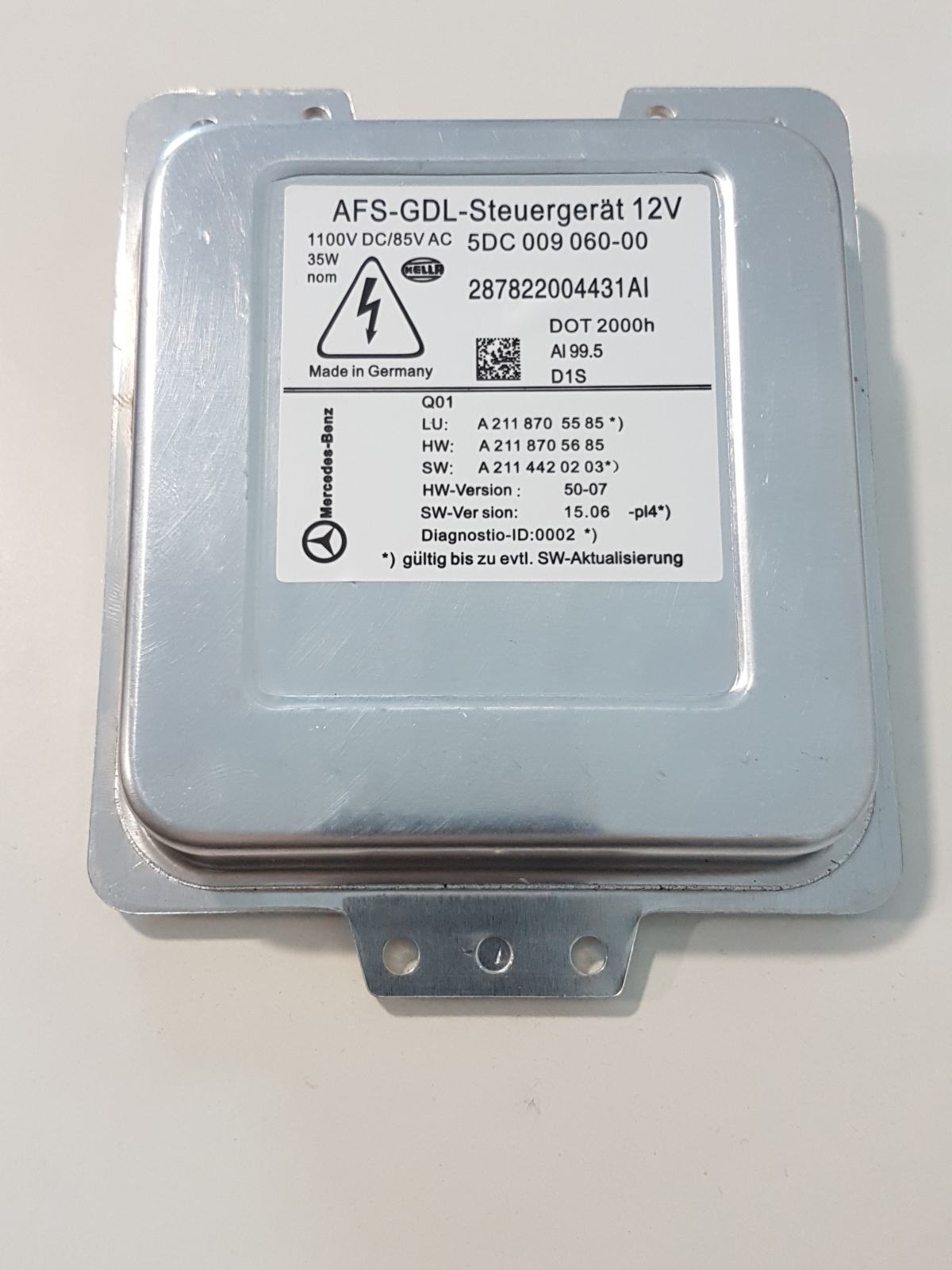 Orginal HELLA Xenon ballast trafo AFS GDL 5DC 009 060 - 00