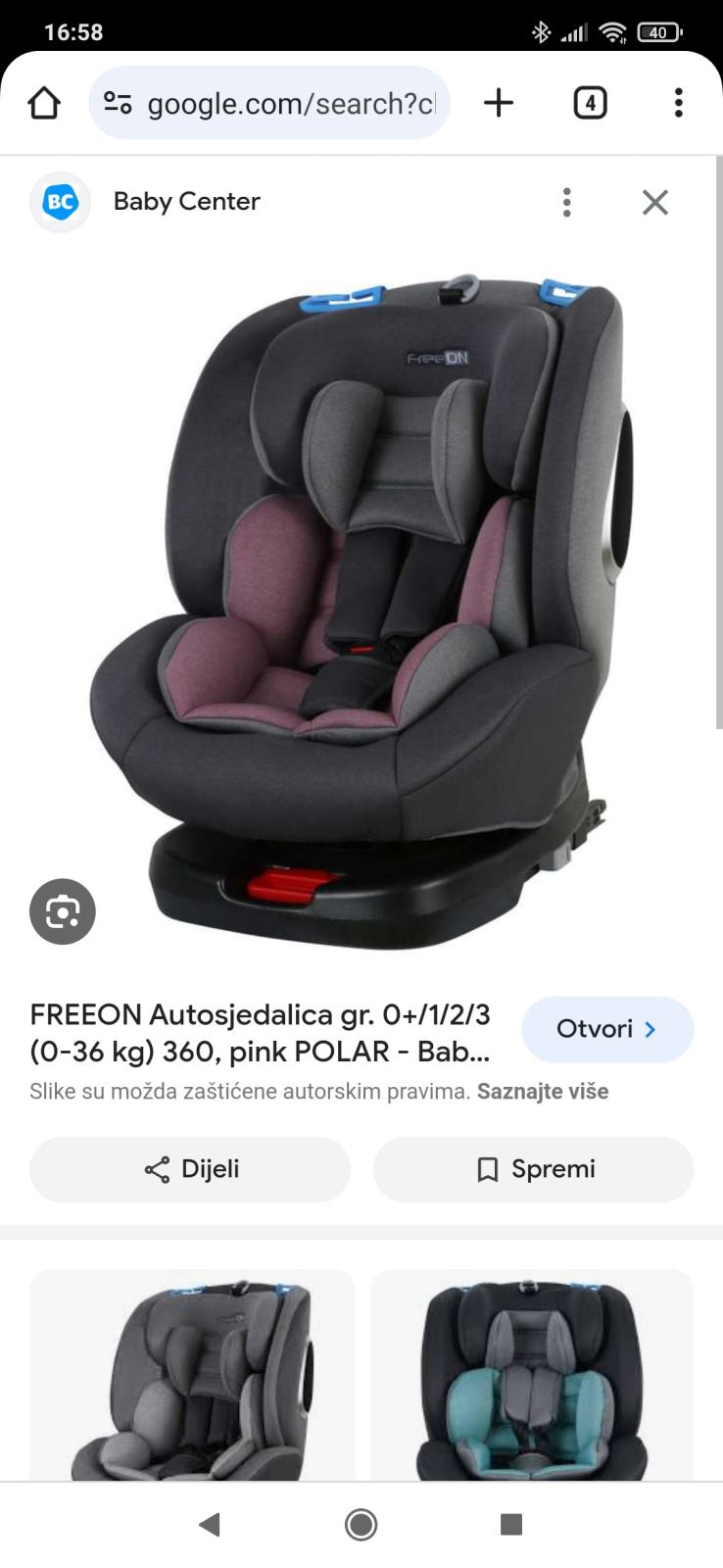 Freeon polar autosjedalica