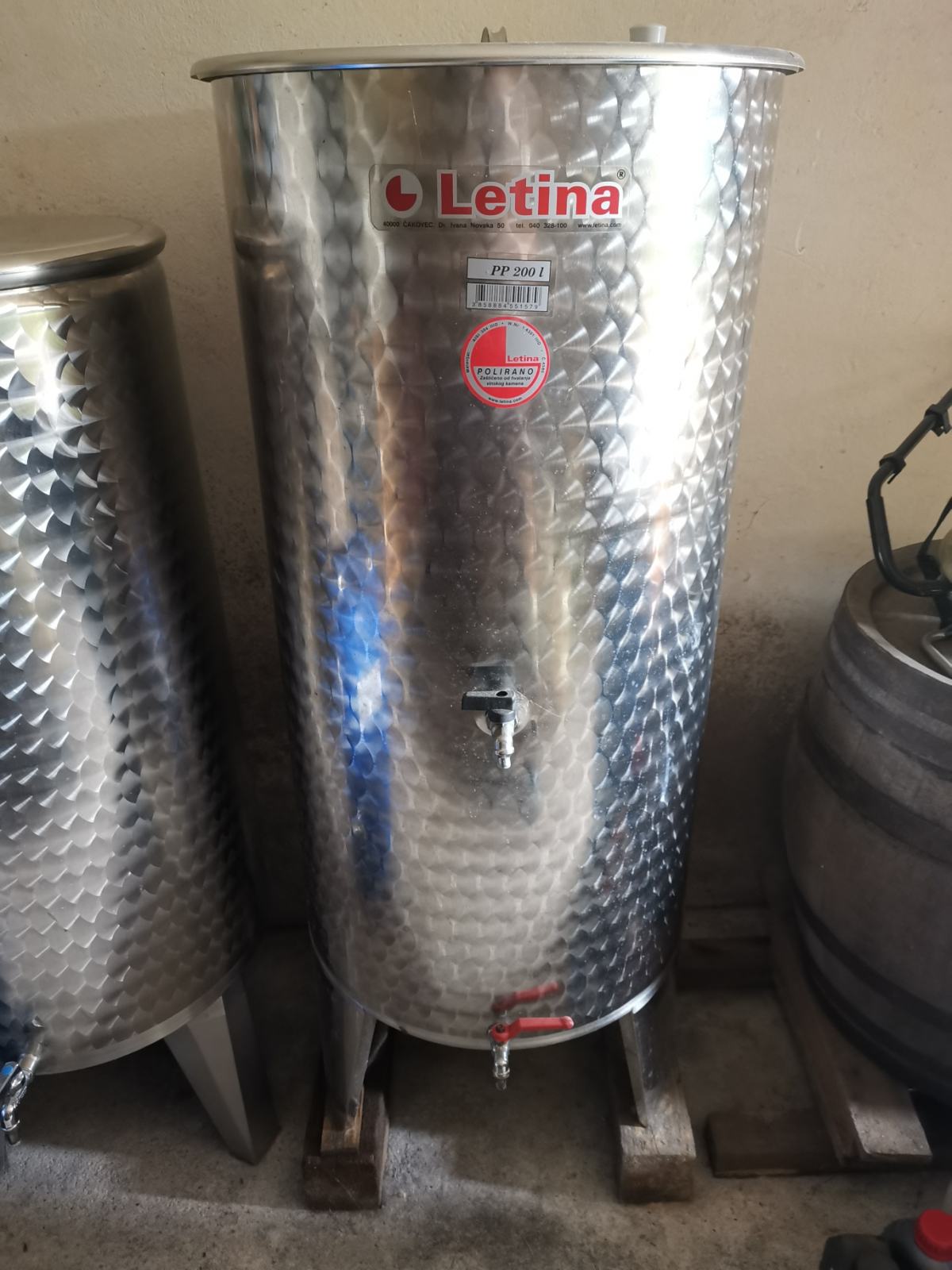 Bačva inox 200l Letina