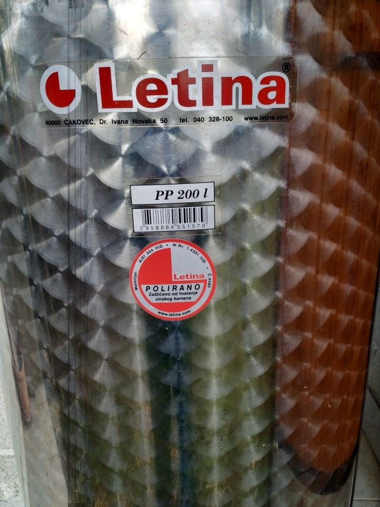 Bačva inox Letina 200l