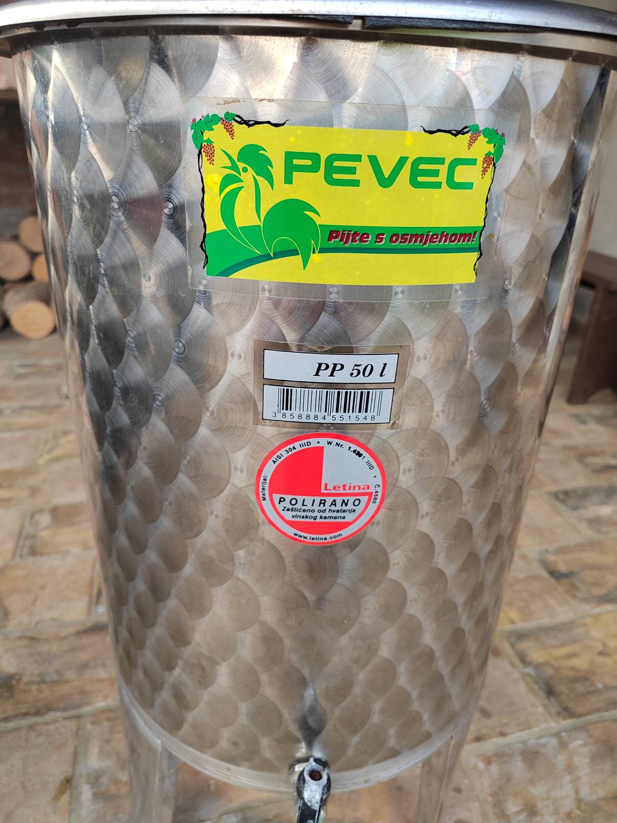 Inox bačva 50 L Letina