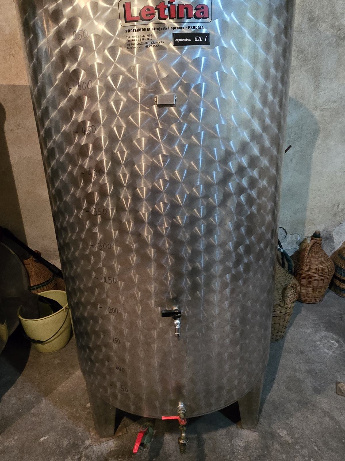 Letina 620 L inox bačva