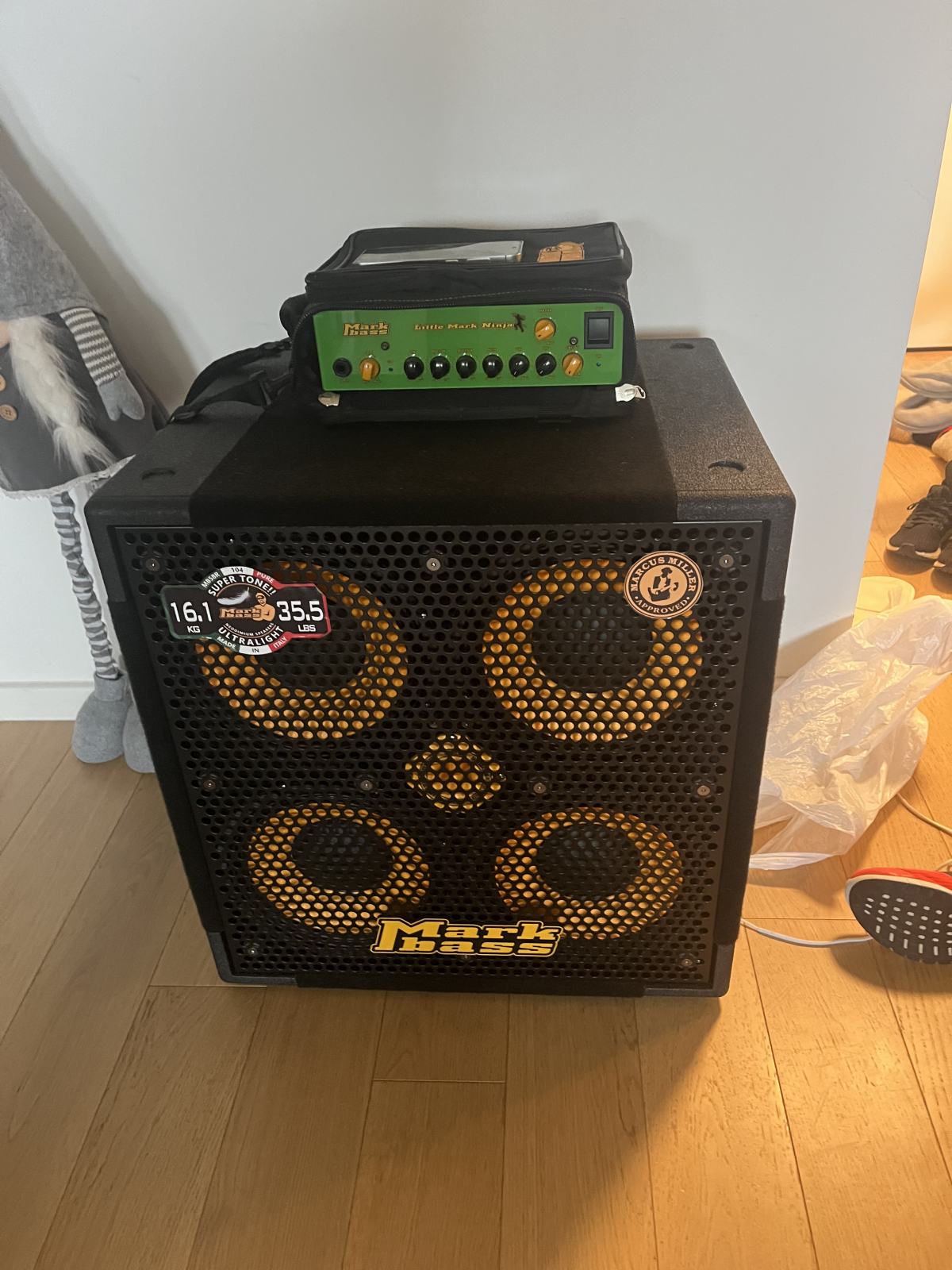 Markbass setup Ninja 1000+Pure 410 box