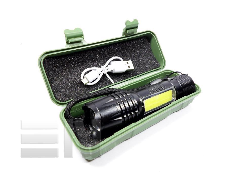 Cree LED punjiva USB svjetiljka za lov - zeleno svjetlo / COB Light