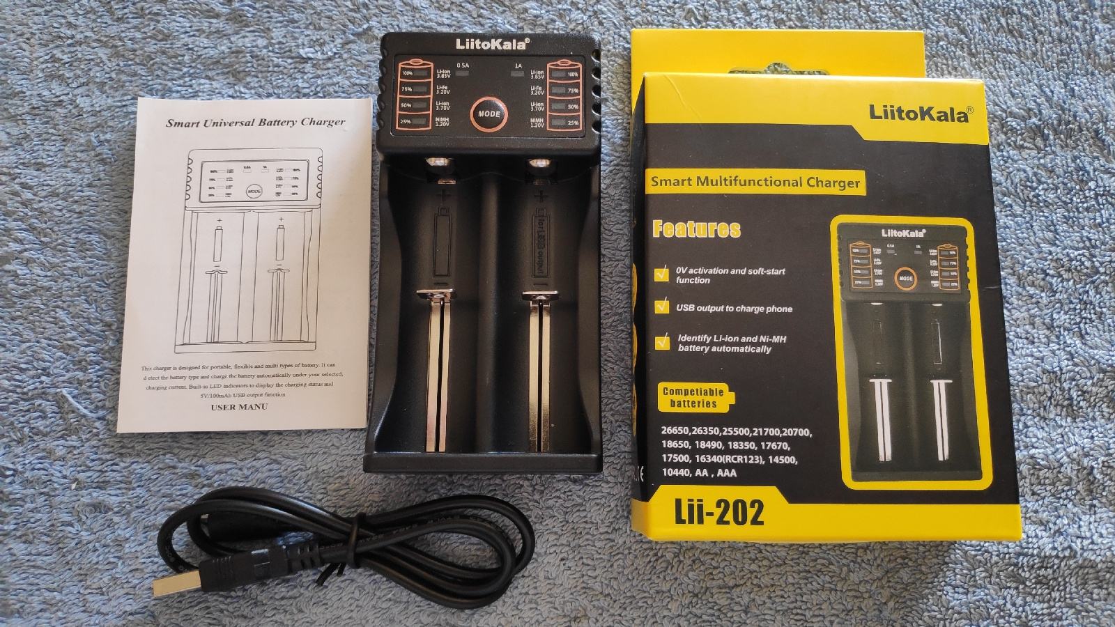 NOVO !!! LiitoKala Lii - 202 Inteligentni punjač baterija