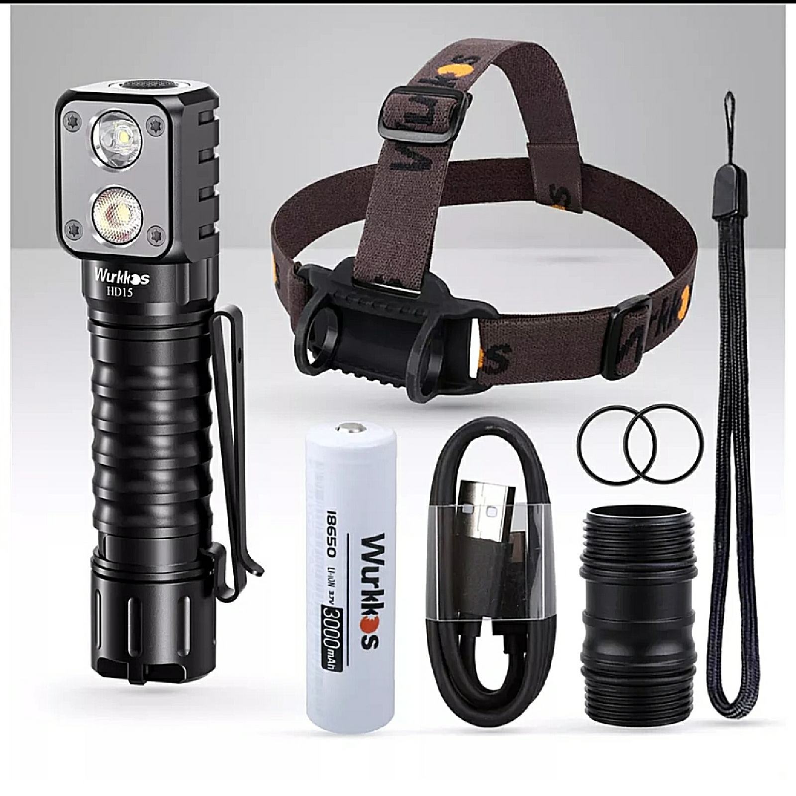 Wurkkos HD15 Dual LED LH351D SST20 2000lm Naglavna Lampa