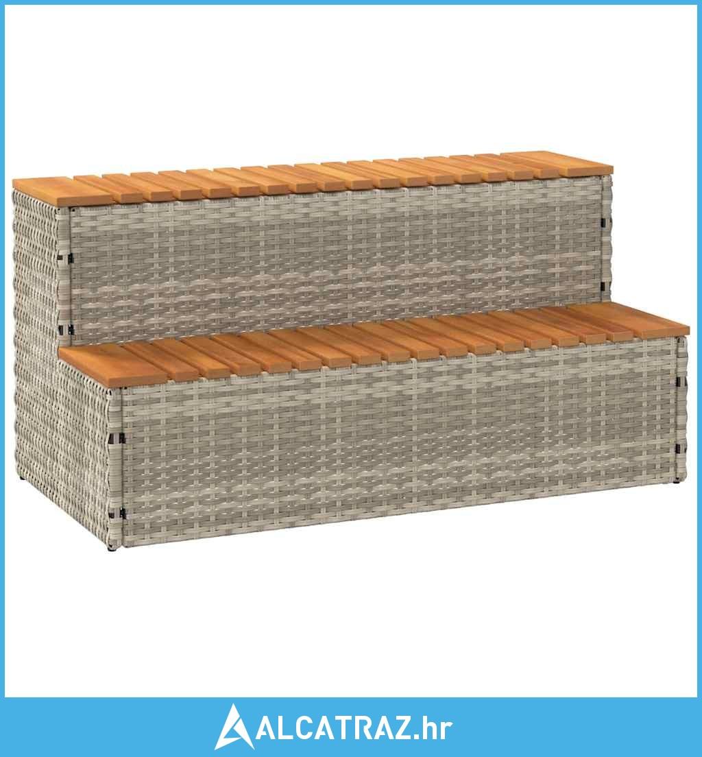 Stepenica za hidromasažnu kadu svijetlosiva 100x50x50,5 cm - NOVO