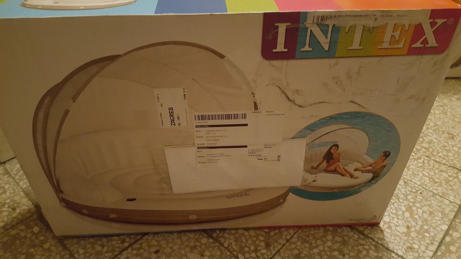 INTEX MADRAC NA NAPUHAVANJE Canopy Island Lounge-1 put korišt.-KAO NOV