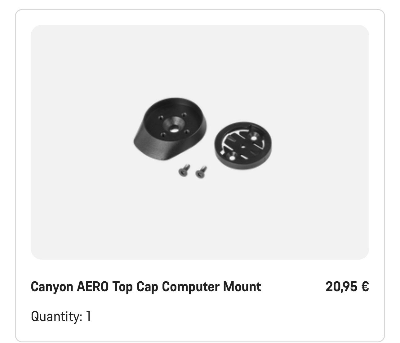 Canyon AERO Top Cap Computer Mount