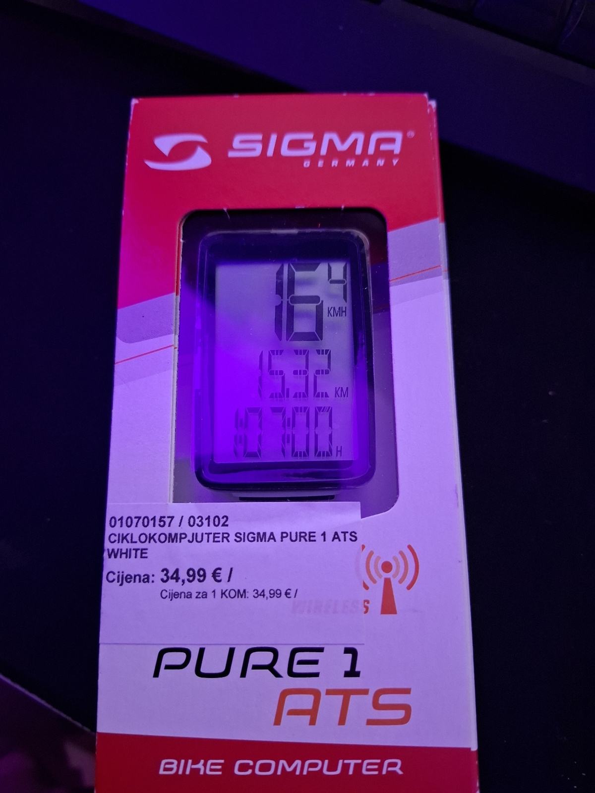 Ciklokompjuter Sigma Pure 1 ATS