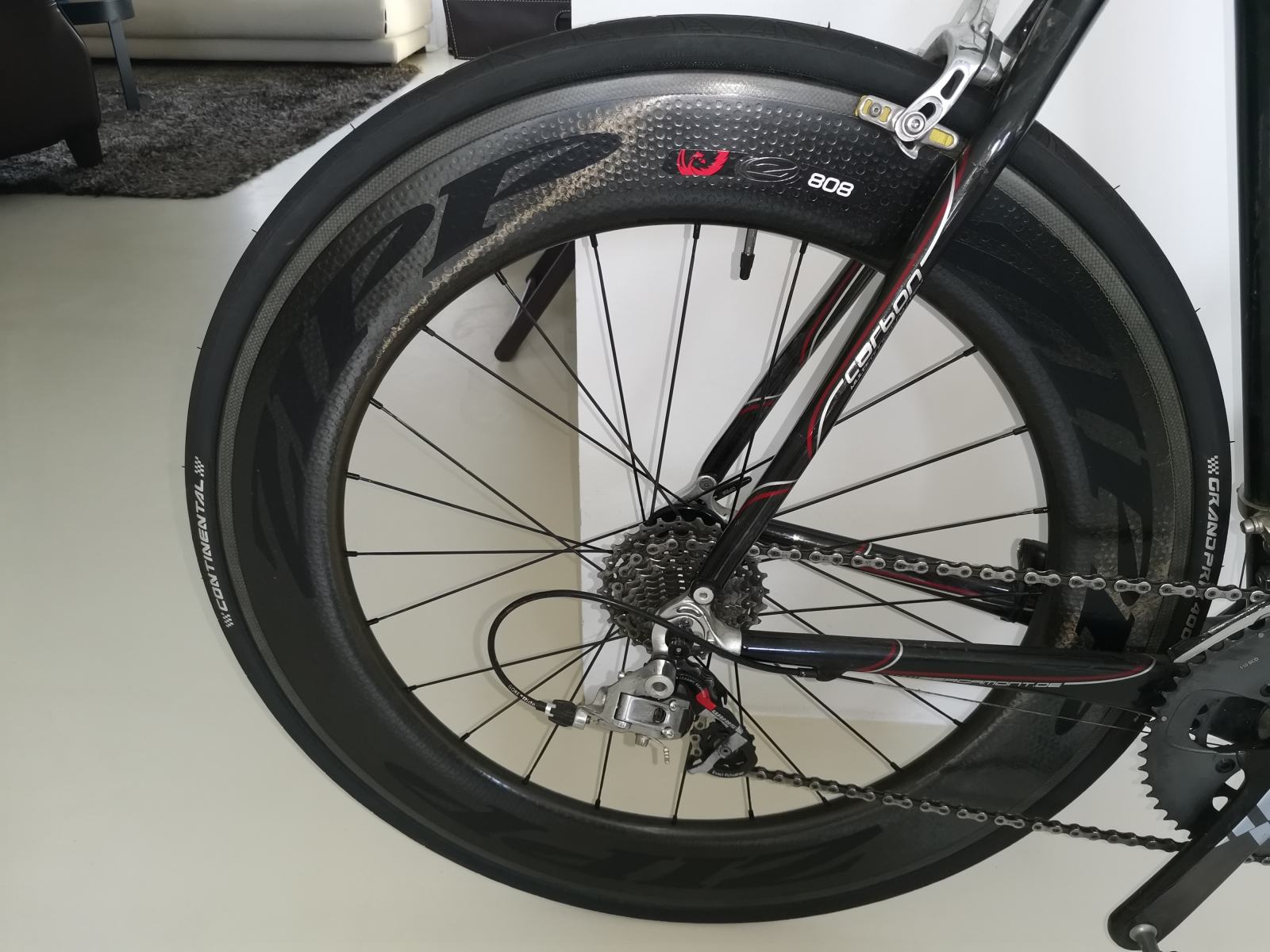 ZIPP Firecrest 808 Carbon Clincher, Freehub, Continental gume,SVE NOVO