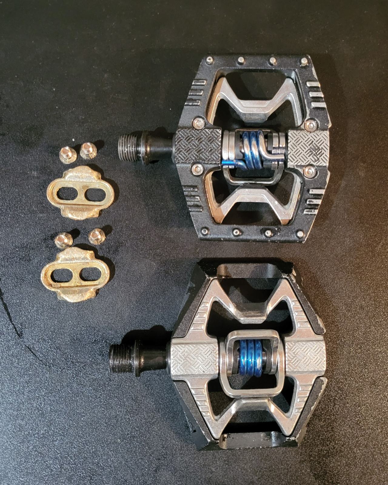 Crankbrothers Double Shot 2 Pedal - black/raw/blue + Cleat’s