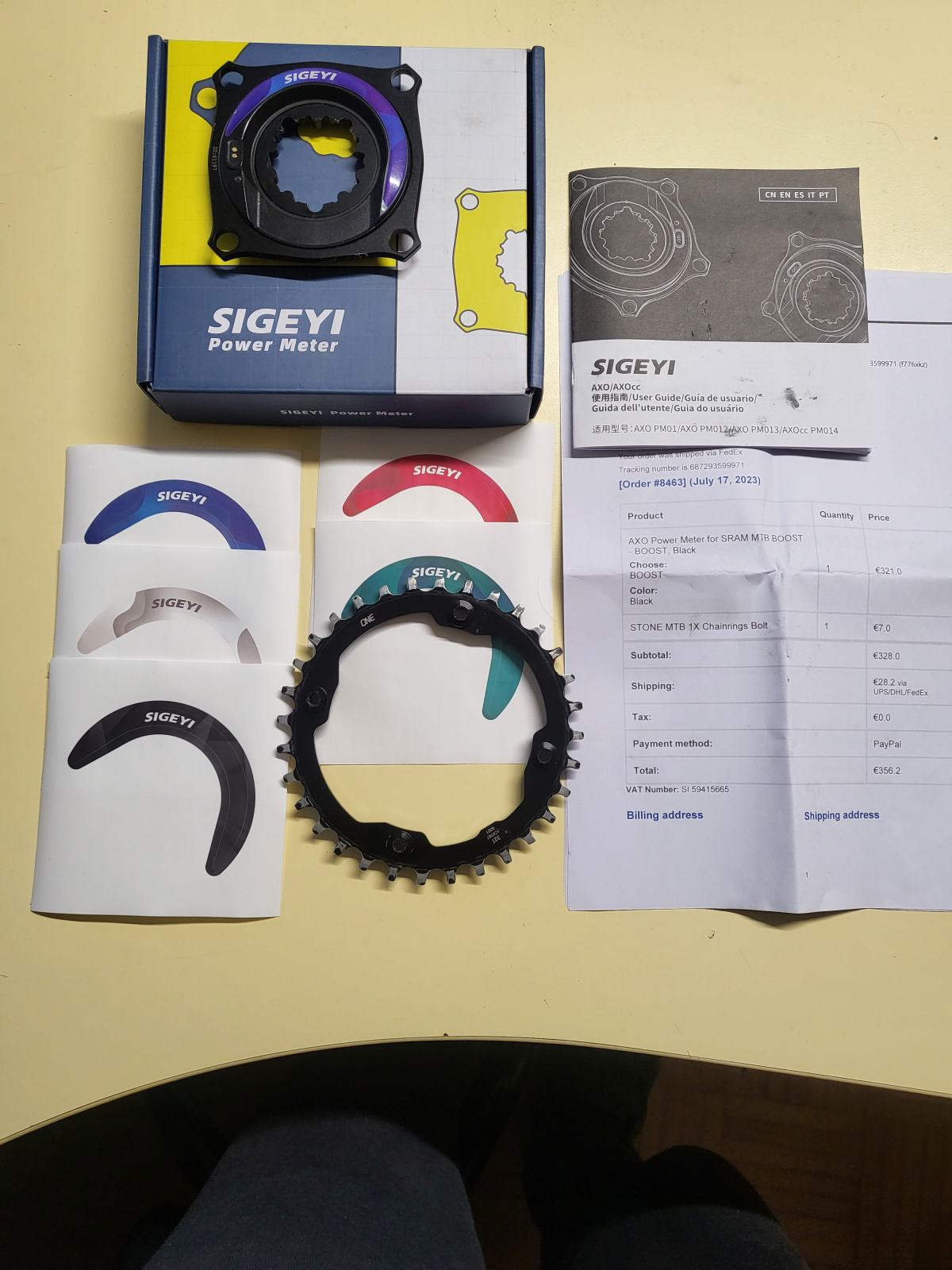 Power meter SIGEYI za SRAM Eagle Boost direct mount + verižnik ONE UP