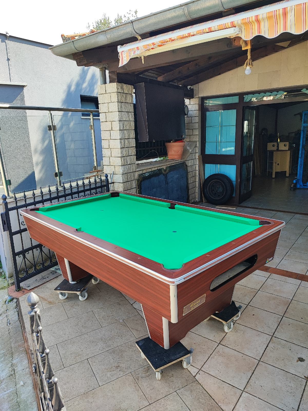 Bilijar , Biljar , smeđi , novo platno , kamena ploca , ABF njemacka