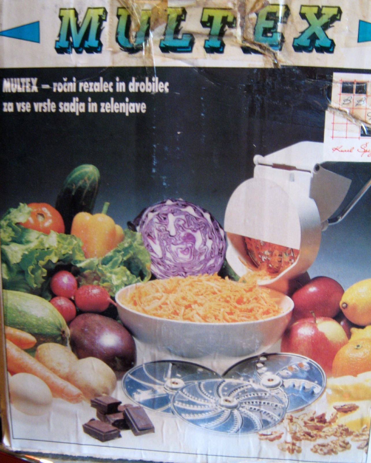 Multex multi rezalica i drobilica za voce i povrce - puno dijelova