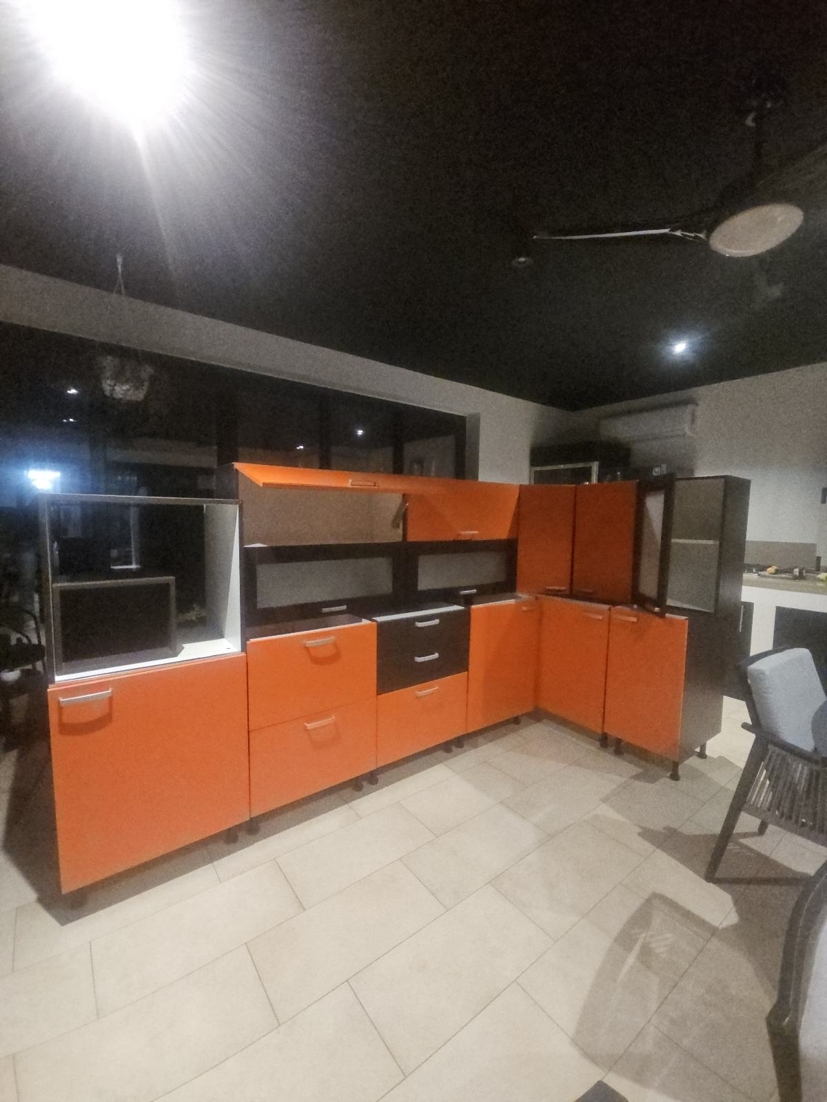 KUHINJA - MDF narančasta/orah