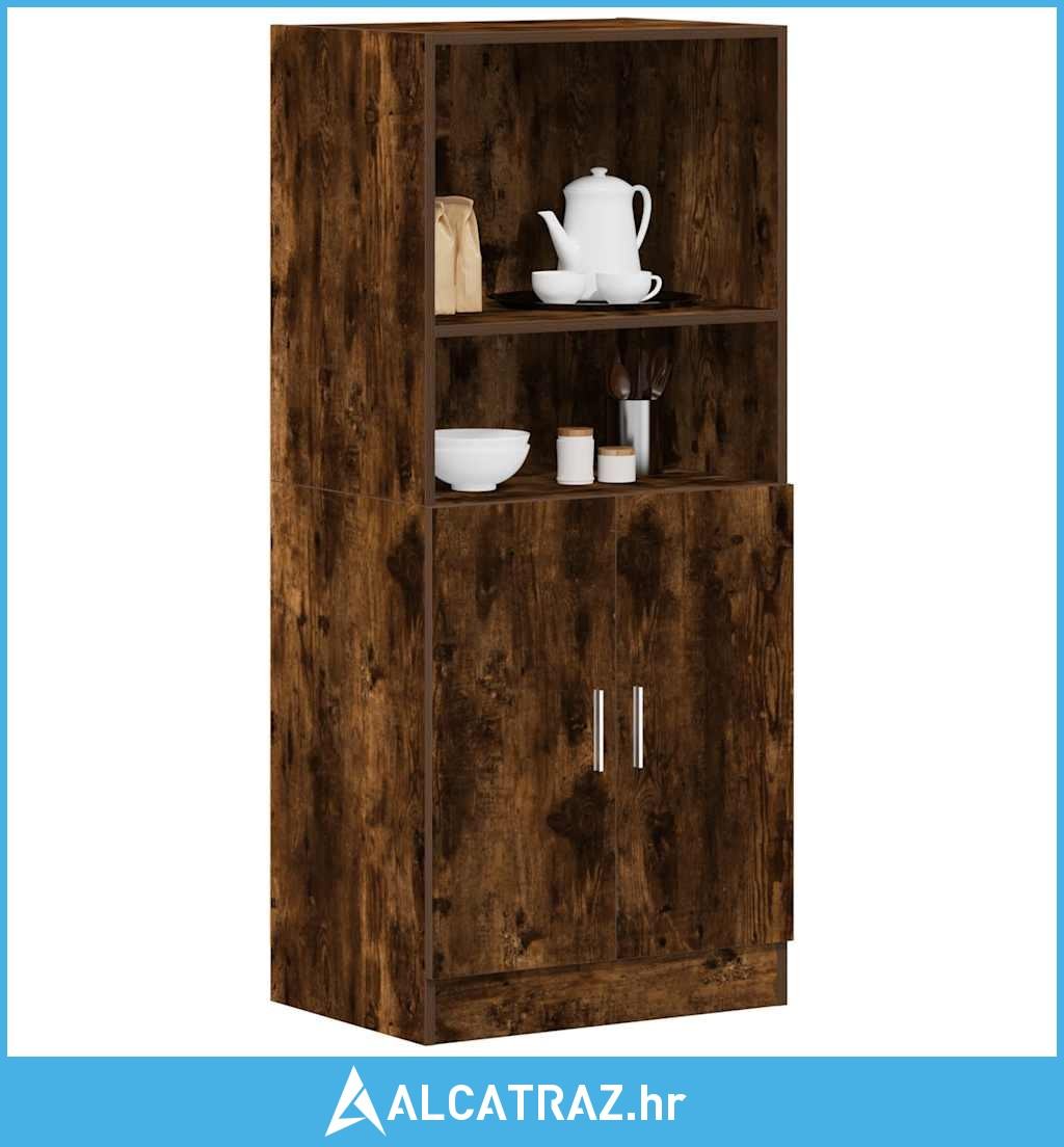 Kuhinjski ormarić dimljeni hrast 57x41,5x131,5 cm drveni - NOVO