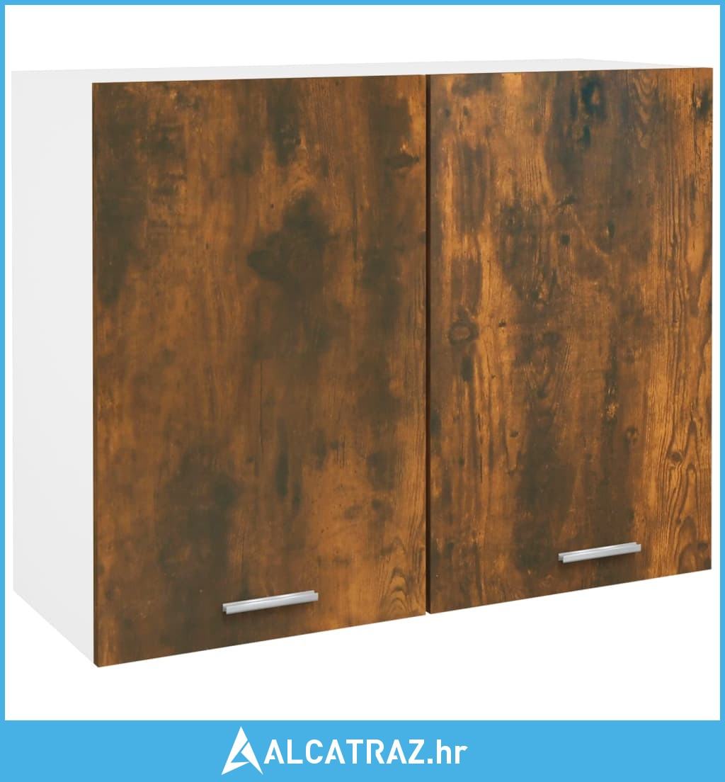 Viseći ormarić dimljeni hrast 80 x 31 x 60 cm konstruirano drvo - NOVO