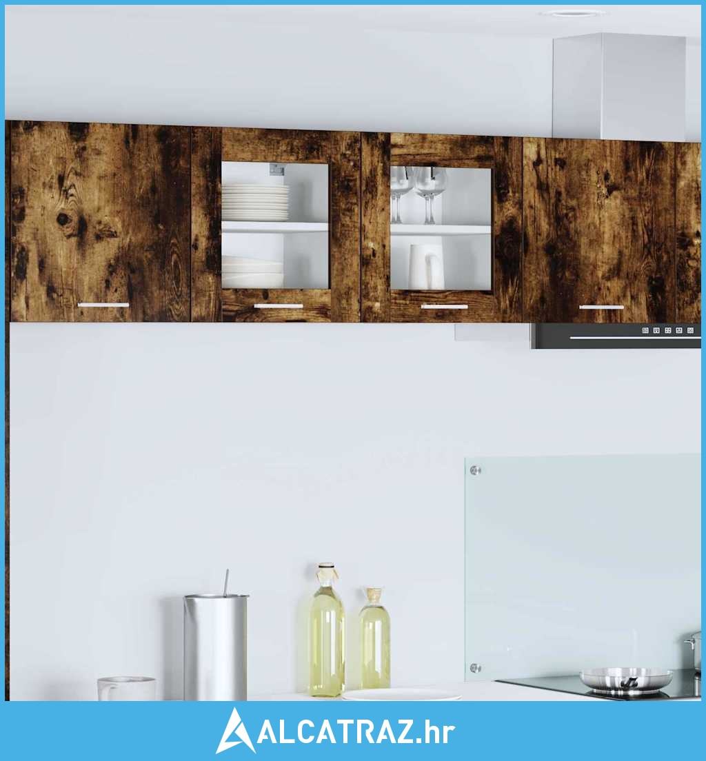 Viseći ormarić Zidne Riga 2 pcs Dimljeni hrast 40 x 31 x 40 cm - NOVO