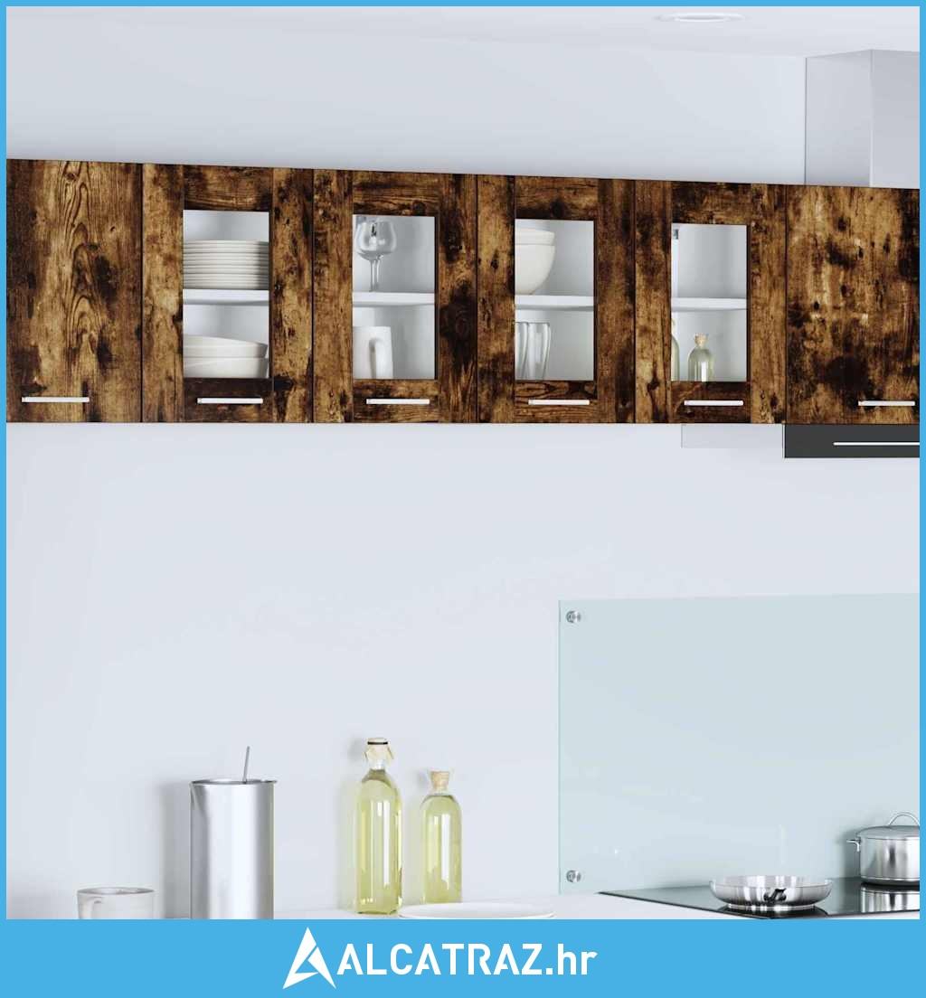 Viseći ormarić Zidne Riga 2 pcs Dimljeni hrast 60 x 31 x 40 cm - NOVO