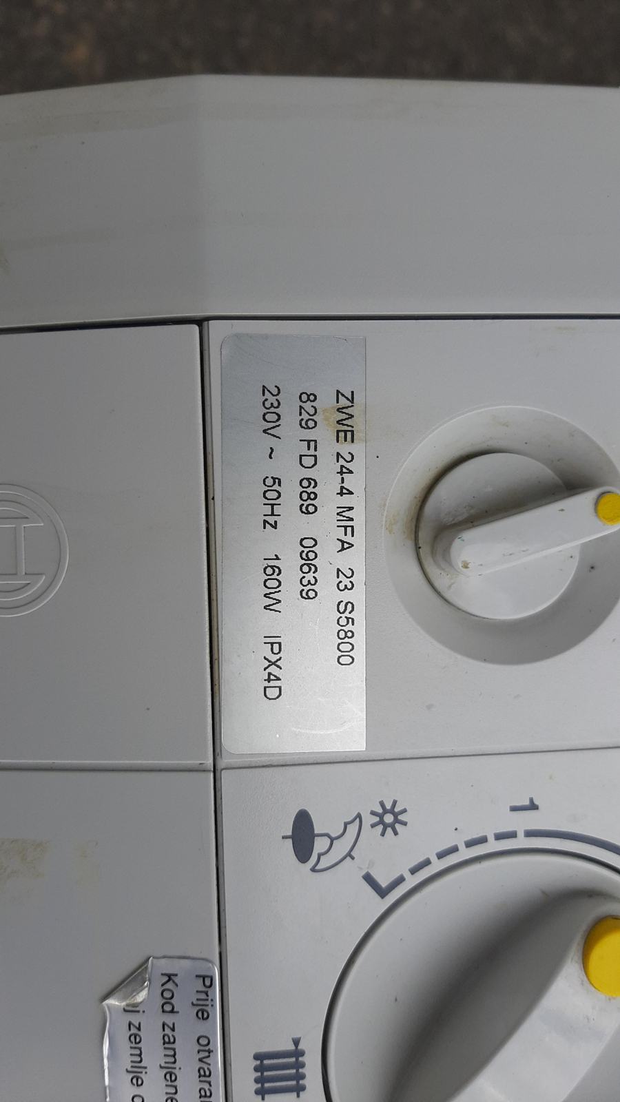 Dijelovi za JUNKERS Eurostar ZWE 24-4 MFA