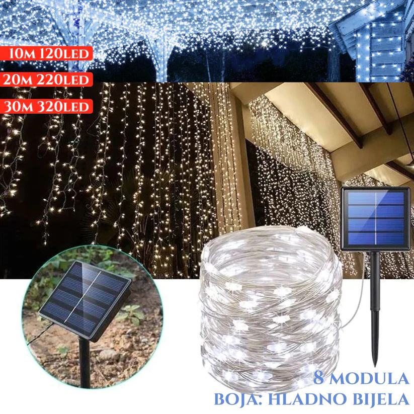 SOLARNE FLEKSIBILNE BOŽIĆNE LAMPICE 20M