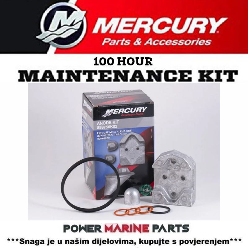 100H SERVICE KIT FOR MERCRUISER Z-DRIVES ALPHA ONE - 8M0147054
