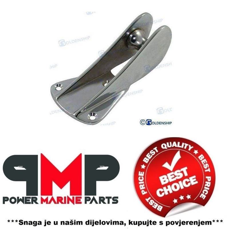 CHROME BRASS BOW ROLLER - 140 mm