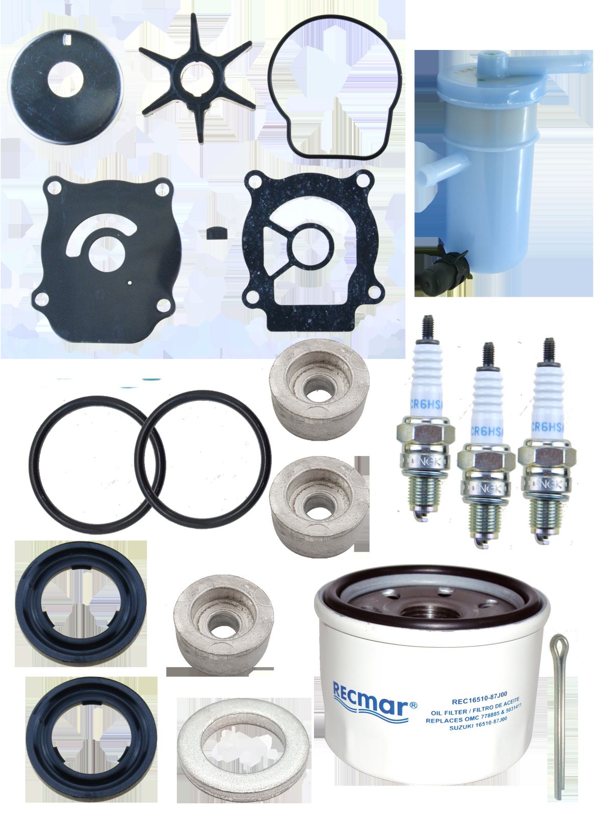MAINTENANCE KIT FOR SUZUKI DF50A (2010+) OUTBOARD ENGINE - 17400-88810