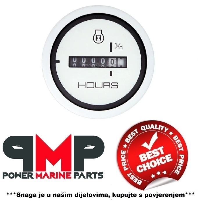 MERCRUISER WORKING HOURS COUNTER, 52 mm, WHITE FACE - 79-895295A21