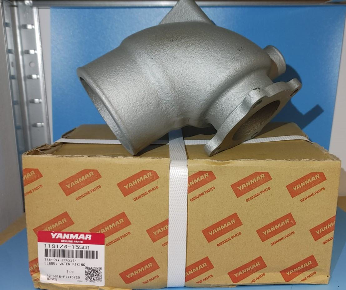 Original koljeno auspuha Yanmar za 4LH i 6LP 6LPA modele 19173-13501