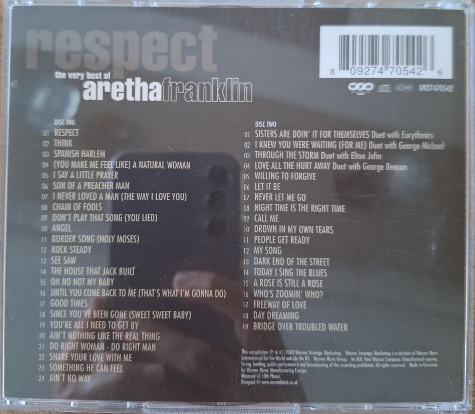 Aretha Franklin Best of CD Respect