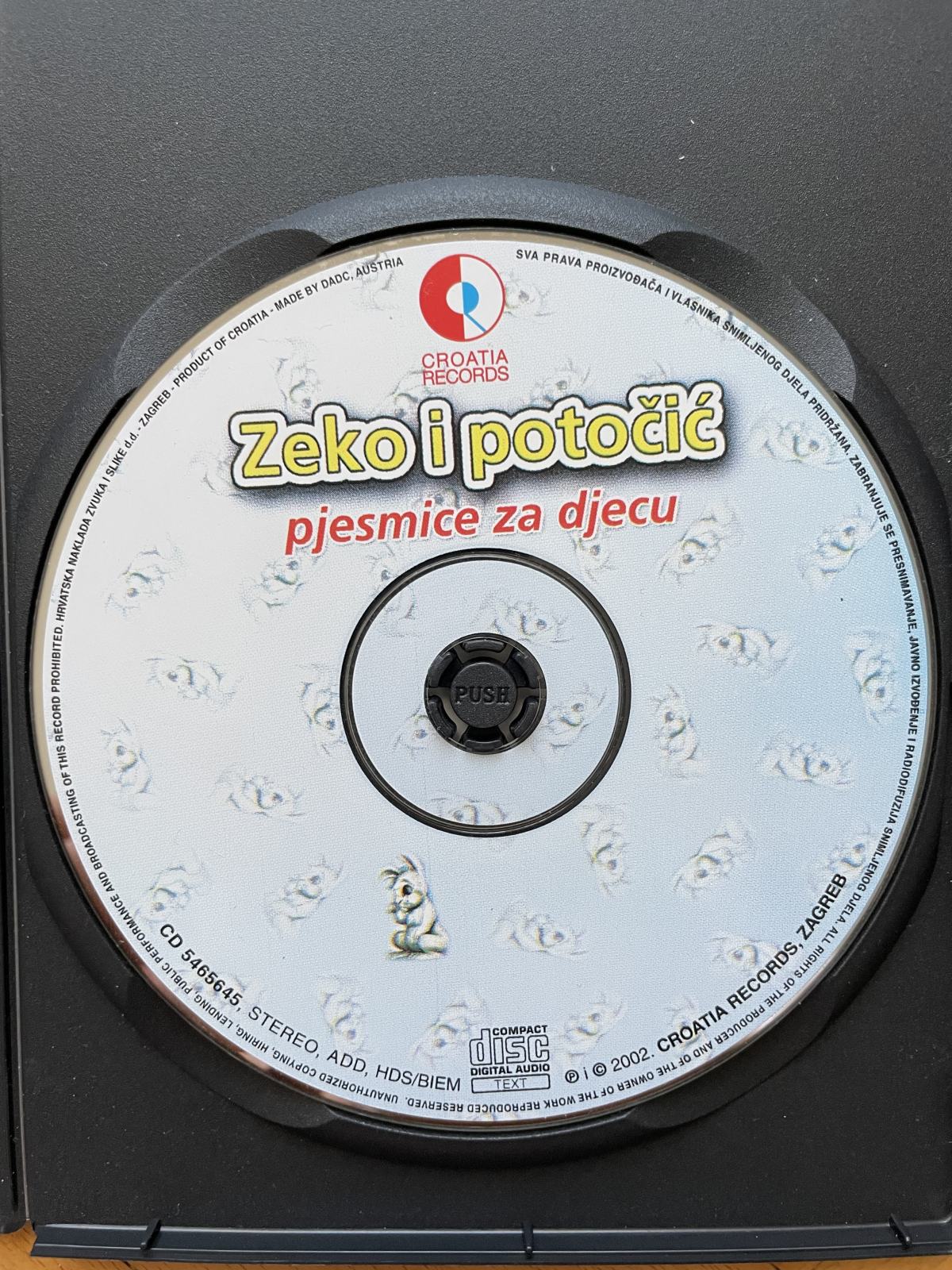 CD iz 2002. / Zeko i potočić +24 pjesme za dijecu / Croatia records