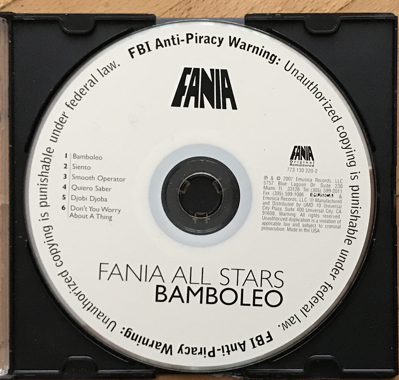 CD Fania All-Stars - Bamboleo (1988.) 6 skladbi / kubanska glazba