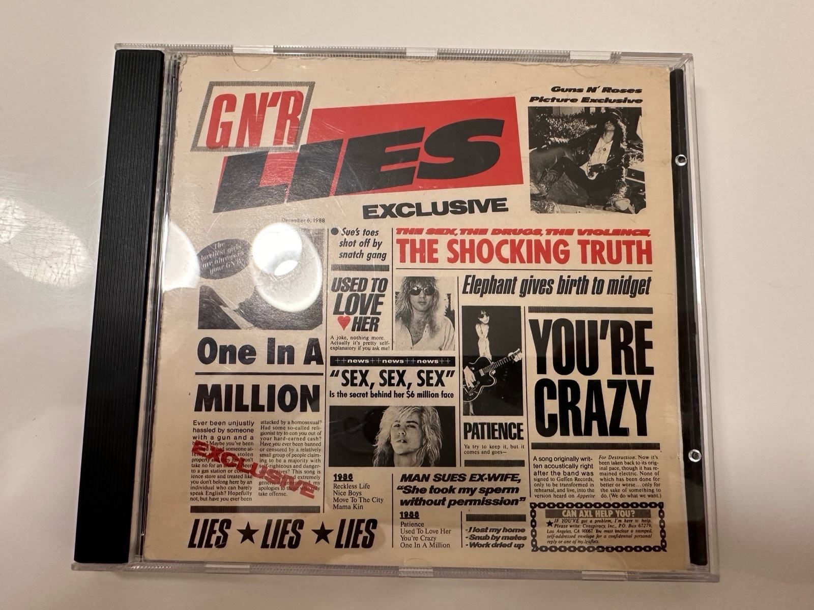 Guns N Roses ‎– GNR Lies CD