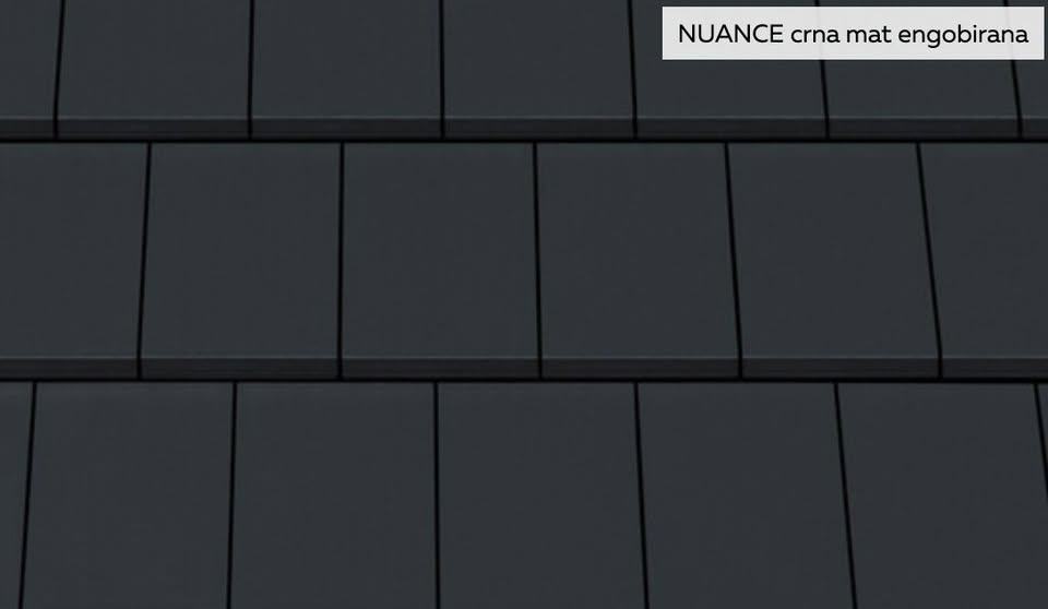 Crijep Creaton Domino, crni mat engobirani