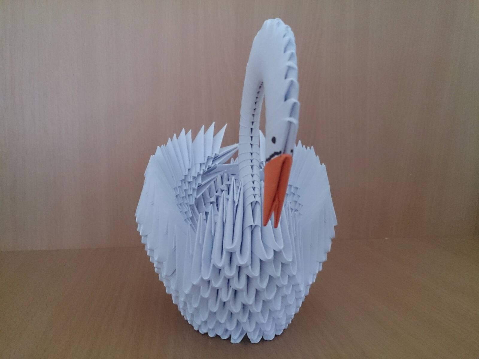 3d origami labud