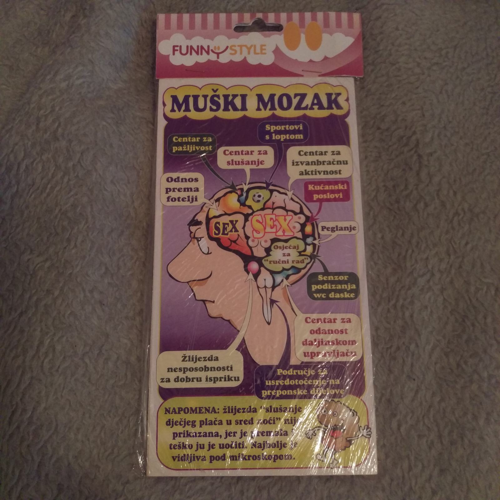 Šaljiva ploča - muški mozak