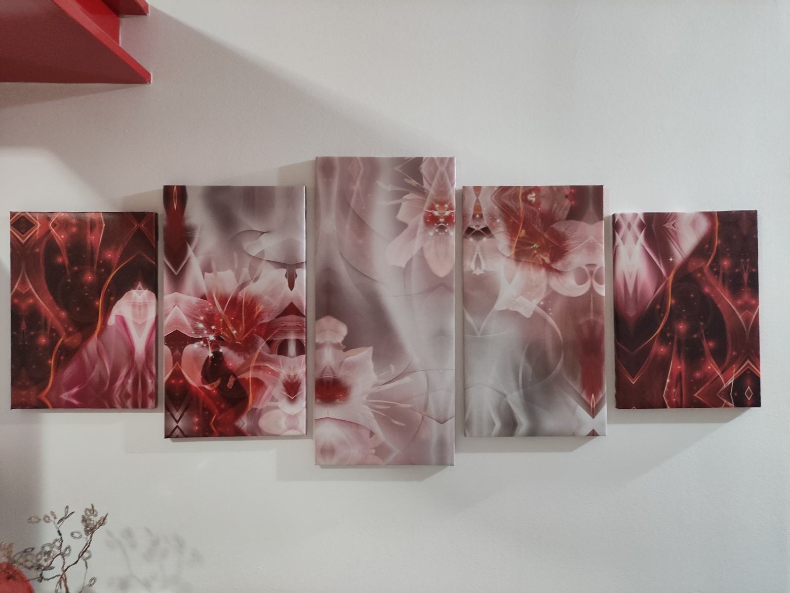 3D Slika / Slike crvena umjetnost sa okvirom