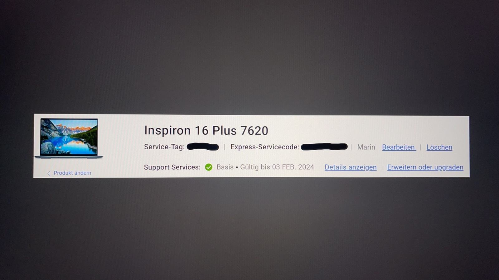 Dell Inspiron 16 Plus 7620 i7 12700H/16GB/1T/3060