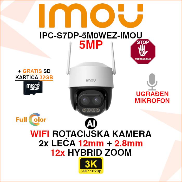 IMOU CRUISER Z WIFI 3K ROTACIJSKA AI KAMERA IPC-S7DP-5M0WEZ