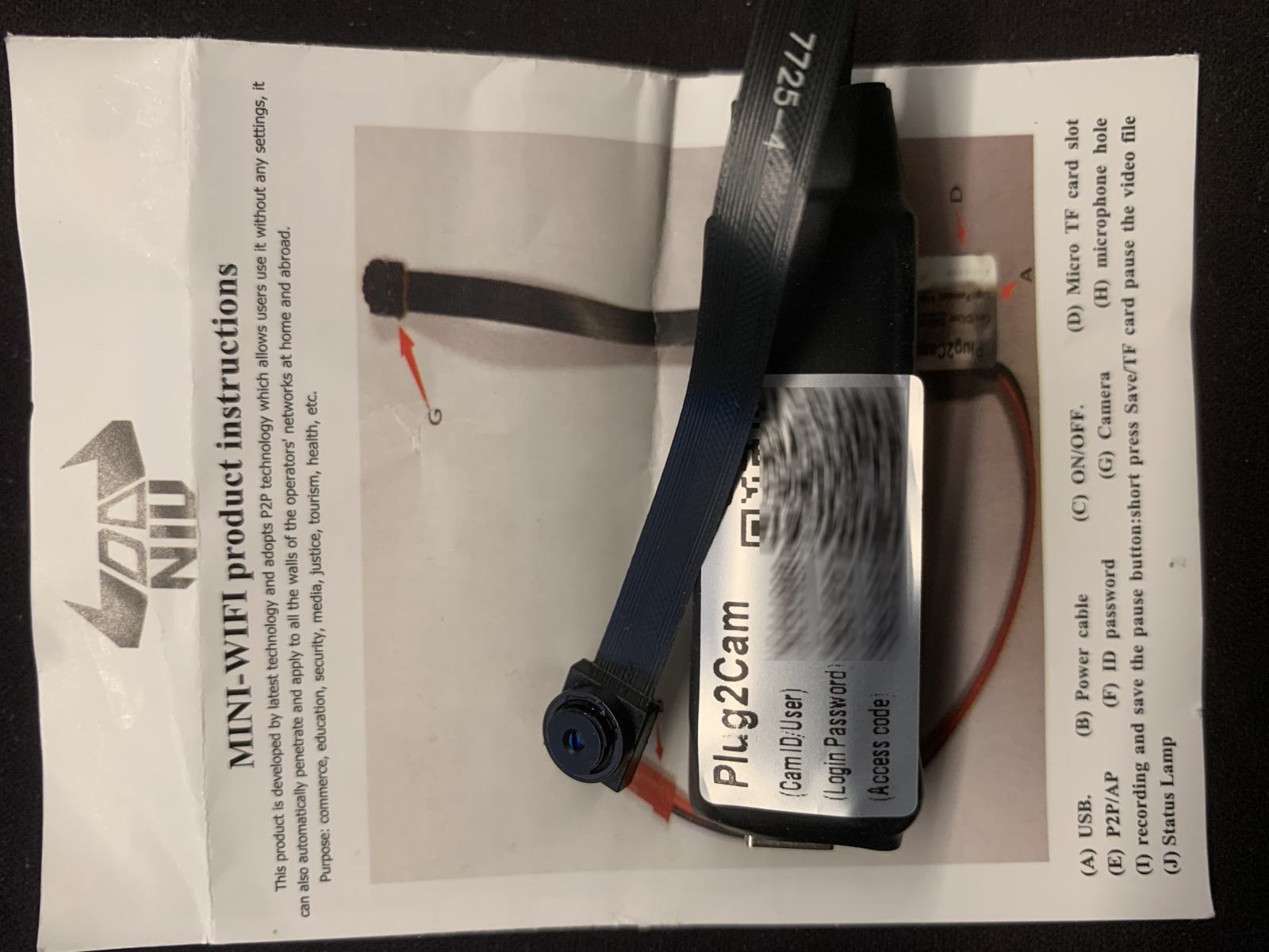 mini wifi spy kamera - Plug2Cam