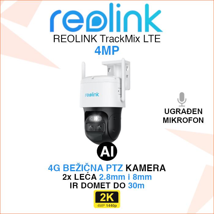REOLINK TrackMix LTE 4G PTZ KAMERA S 2 LEĆE I AUTO TRACKING FUNKCIJOM