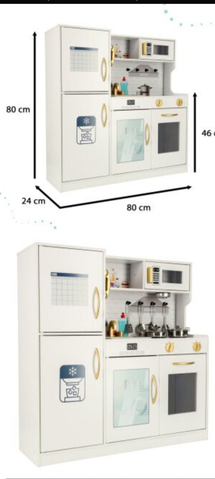 Drvena kuhinja za male kuhare sa svim aparatima I dodacima.