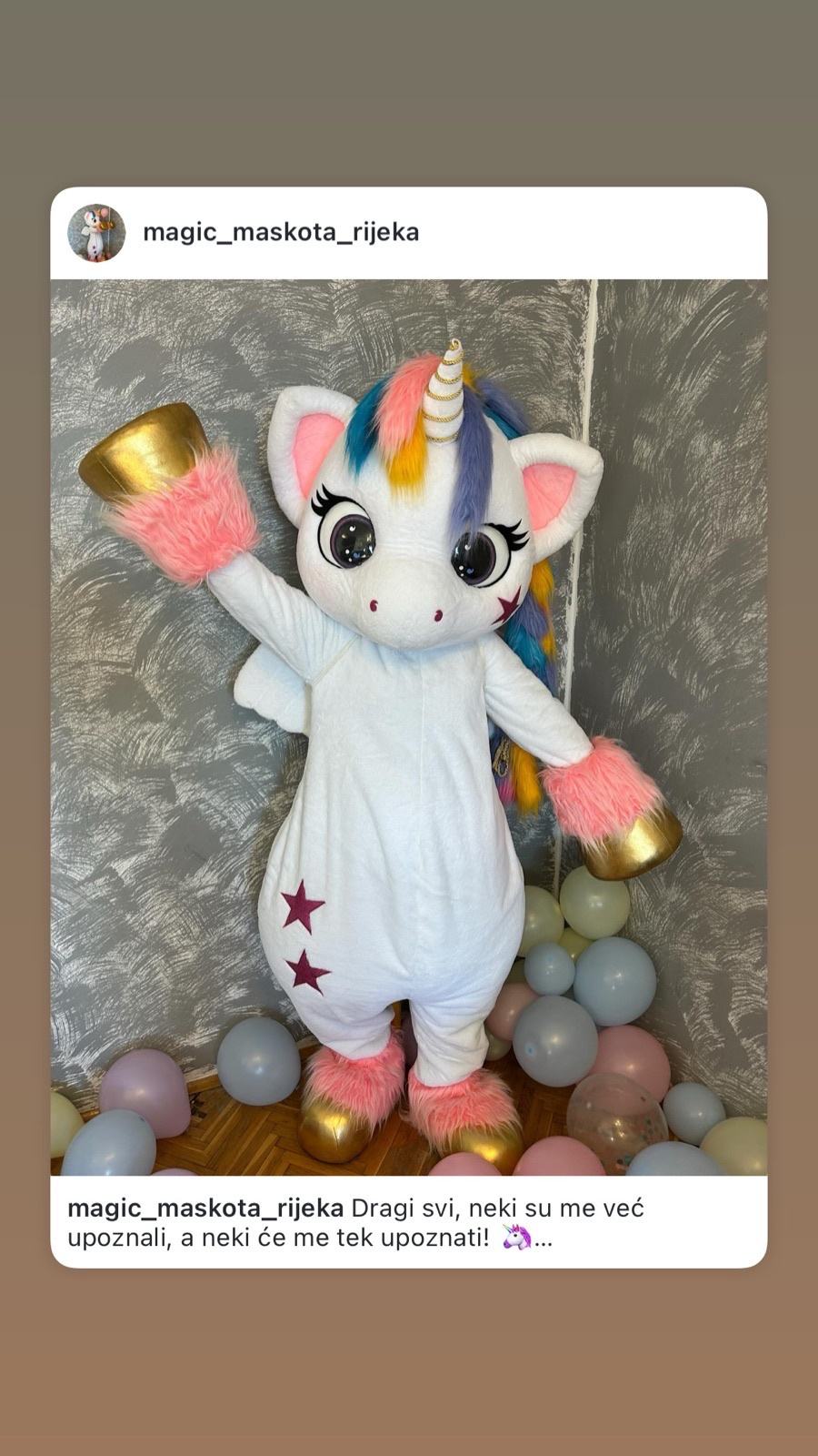 Maskota Unicorn