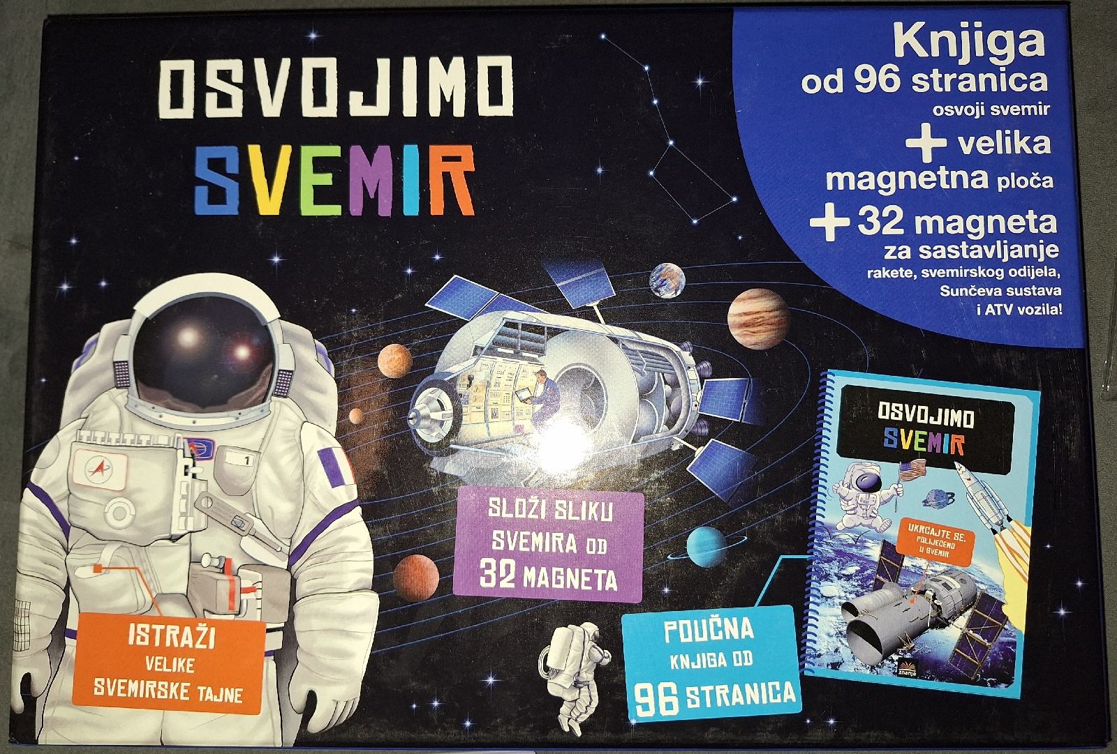 OSVOJIMO SVEMIR-knjiga+magneti+magnetna ploča