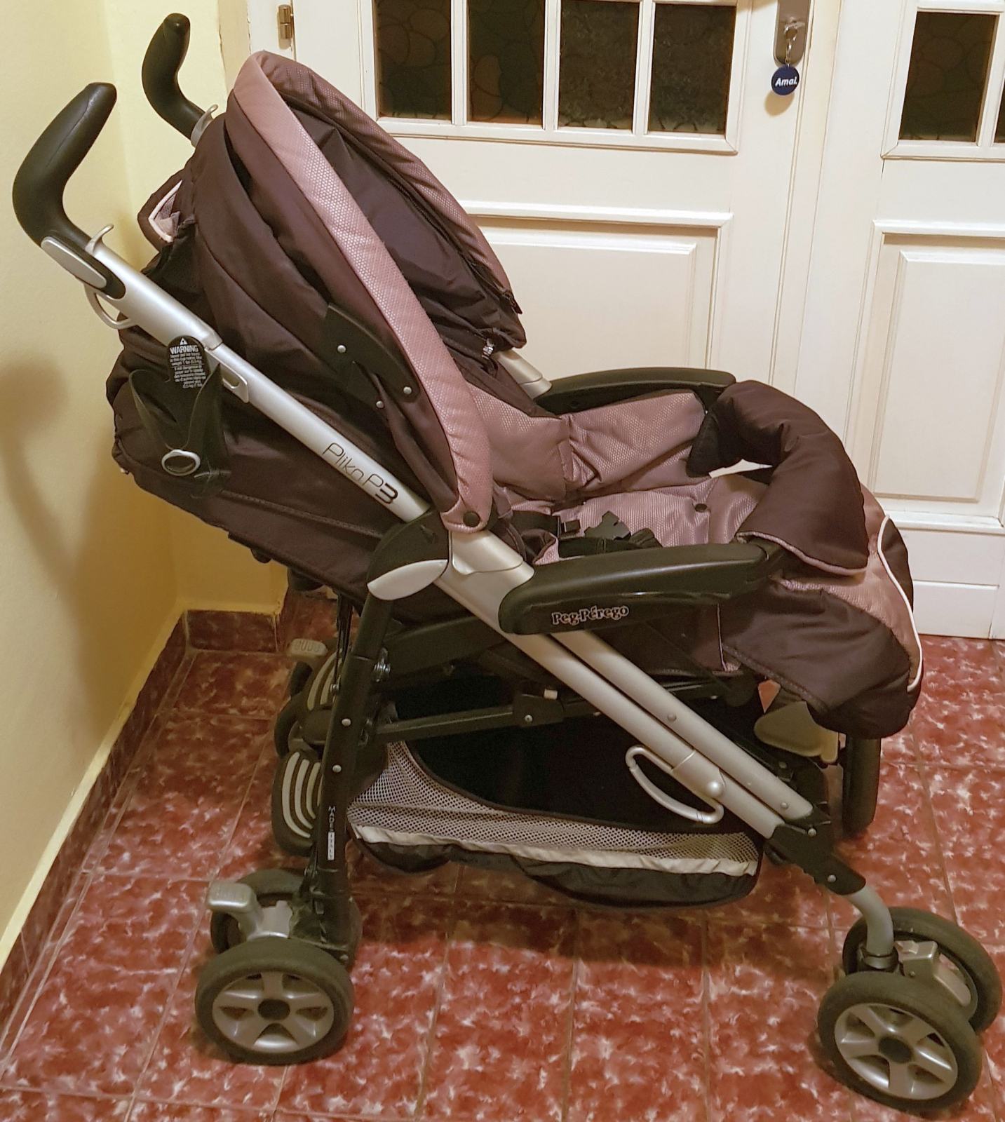 Komplet Peg Perego Pliko P3 - kolica, autosjedalica i košara, autobaza